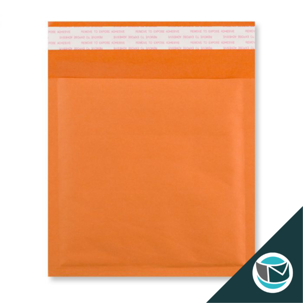 Kraft luchtkussen envelop met strip – 165×165 mm – Oranje ...